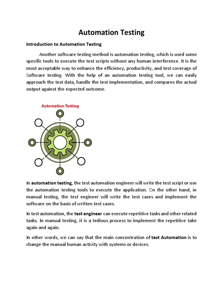 Automation Testing | PDF | Software Testing | Selenium (Software)
