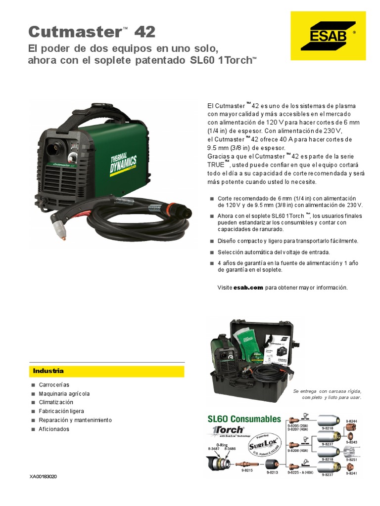 Cutmaster 42 | PDF | Bienes manufacturados