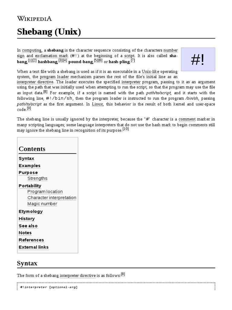Shebang (Unix) | PDF | Computing | Software