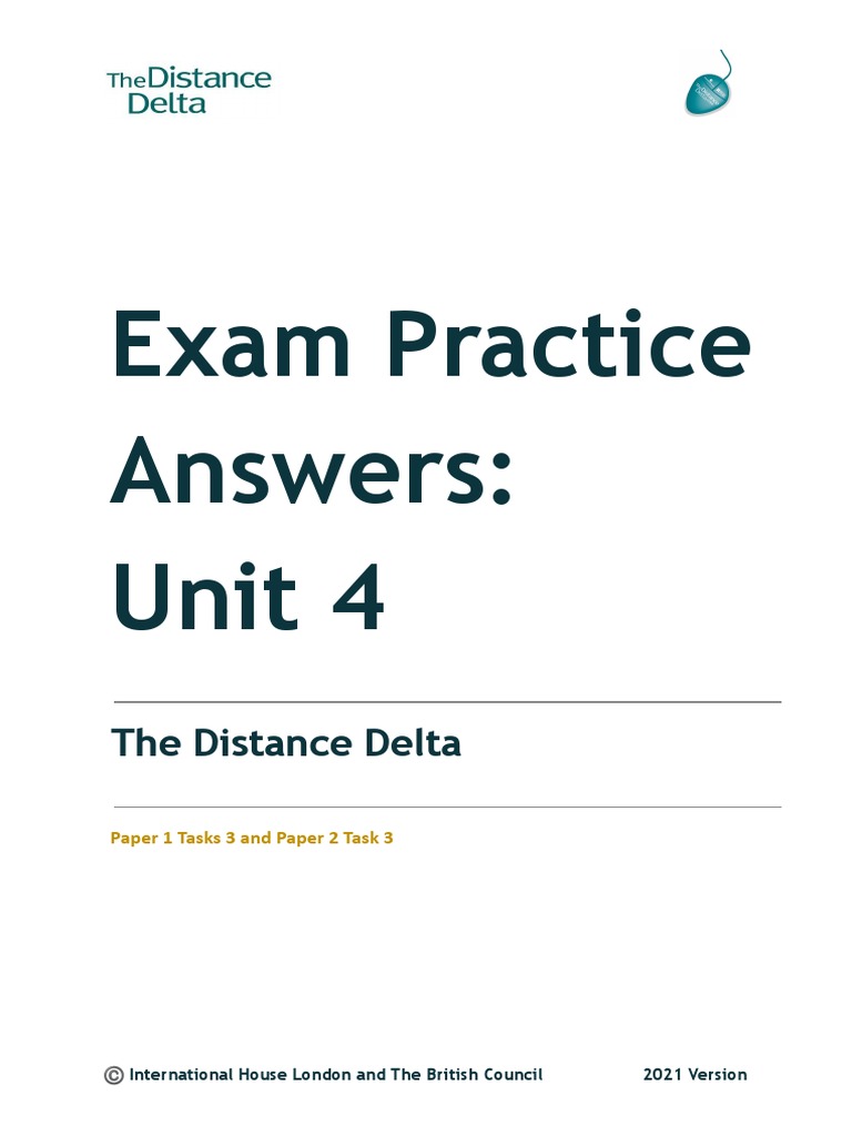 M1 Exam Practice Answers 4 2021 | PDF | Learning | Teachers