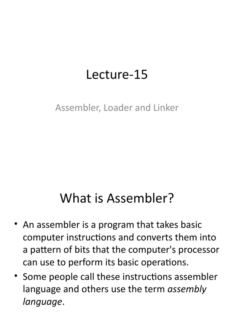 Assembler Linker Loader Pdf Assembly Language Library Computing
