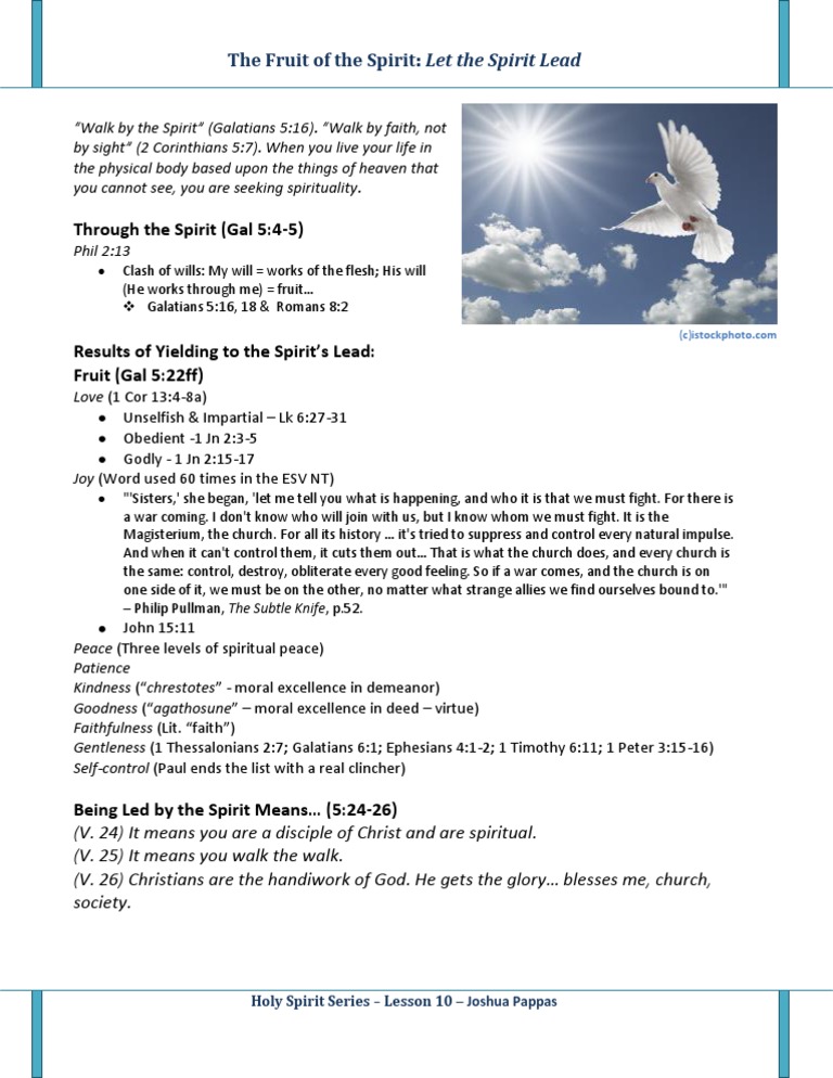 Lesson10 The Holy Spirit Fruit-Walk | PDF | Fruit Of The Holy Spirit ...
