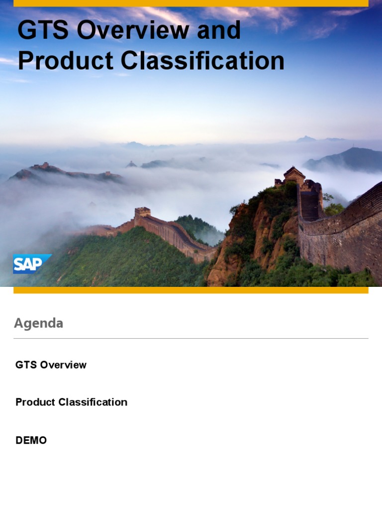 GTS Overview and Product Classification | PDF | Xml | Customs