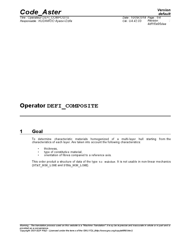 Code - Aster: Operator DEFI - COMPOSITE | PDF | Computer Science | Software Engineering