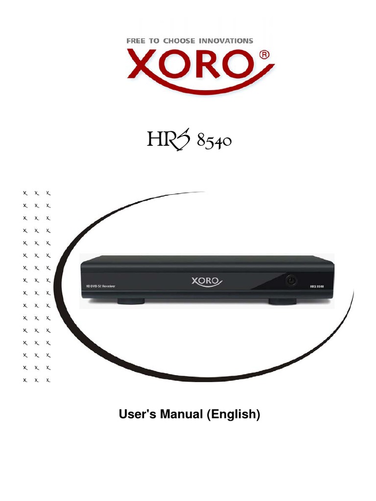 Xoro Hrs 8540 HD Sat Receiver | PDF | Hdmi | Television