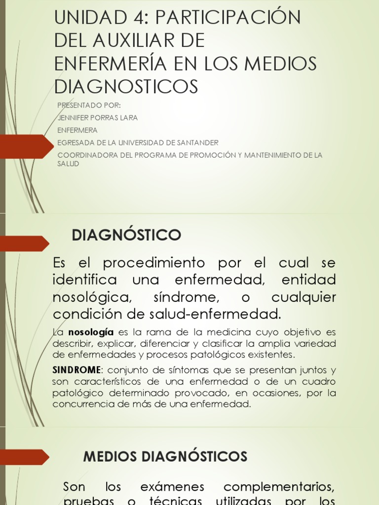 Participación en Medios Diagnosticos | PDF