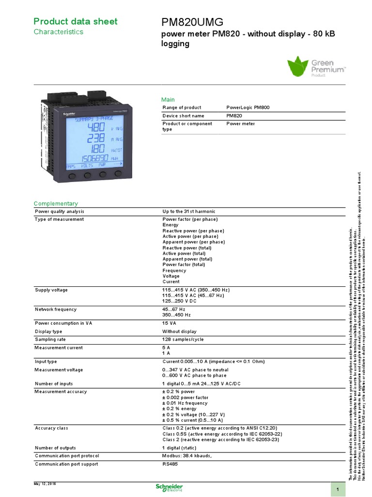 PM820 Power Meter Technical Overview | PDF | Ac Power | Alternating Current