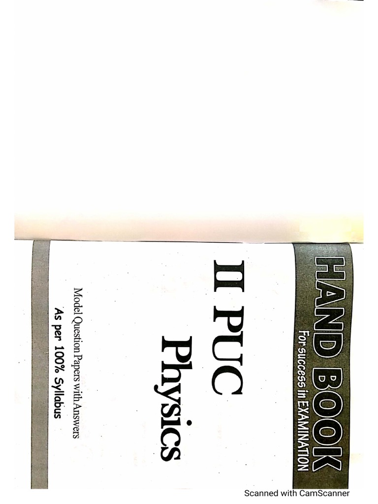II PUC Physics Handbook | PDF