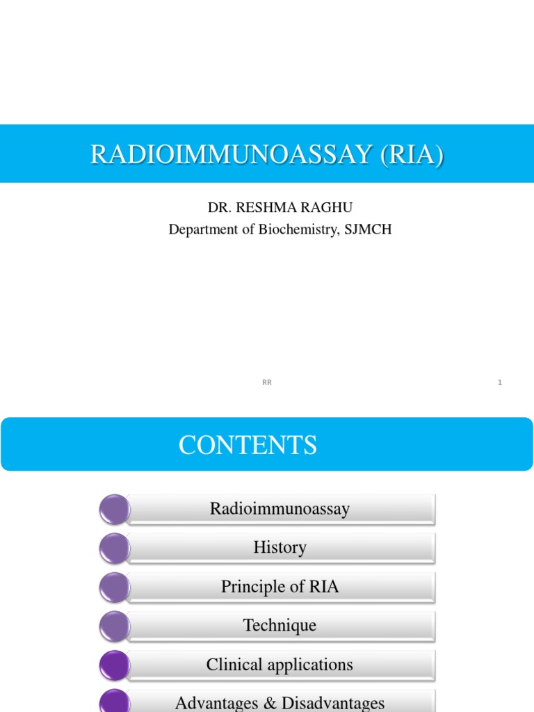 RIA (1) | PDF | Immunoassay | Biochemistry