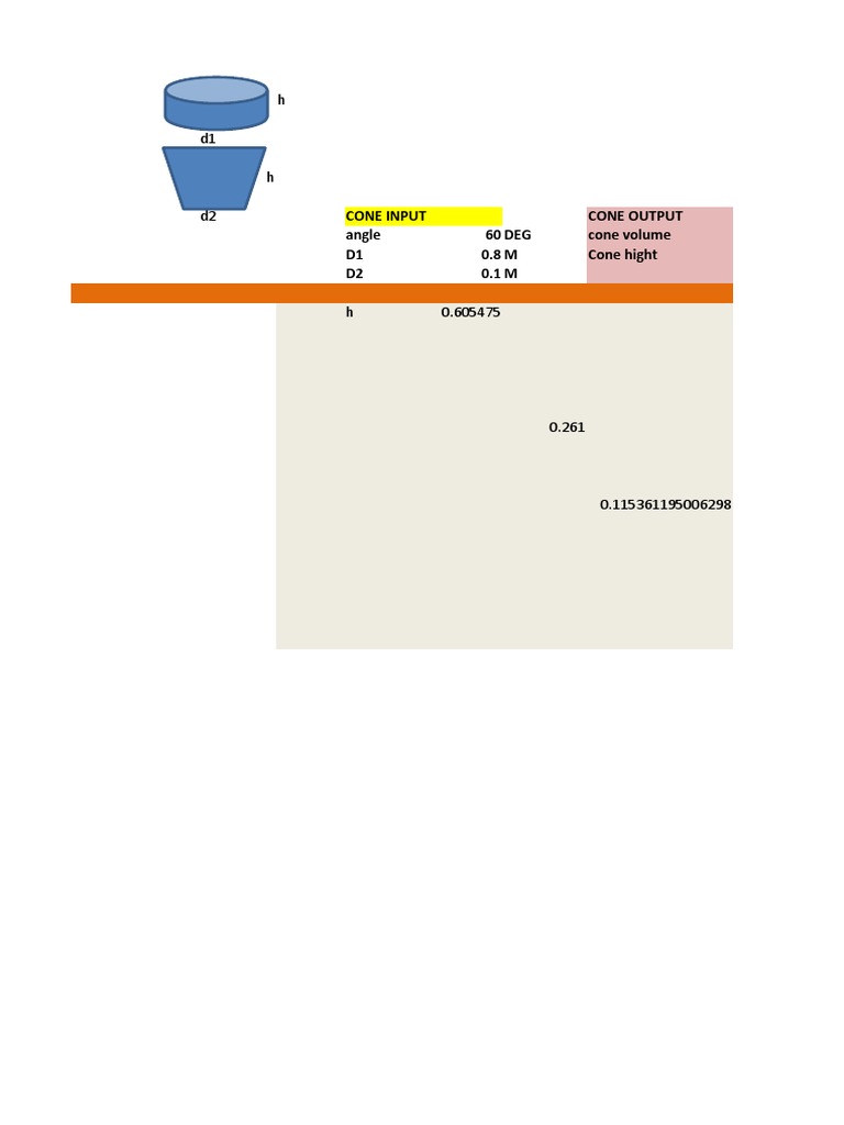 Silo Weight & Volume Calculation | PDF | Volume | Physical Quantities