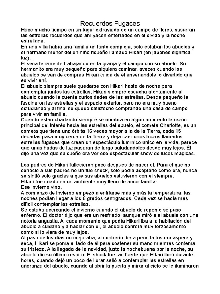 Recuerdos Fugaces | PDF | Estrellas Recuerdos Fugaces | PDF | Estrellas