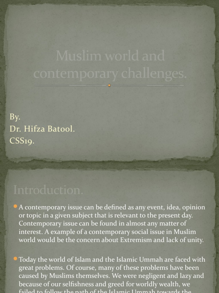 Contemporary Challenges and Muslim World | PDF