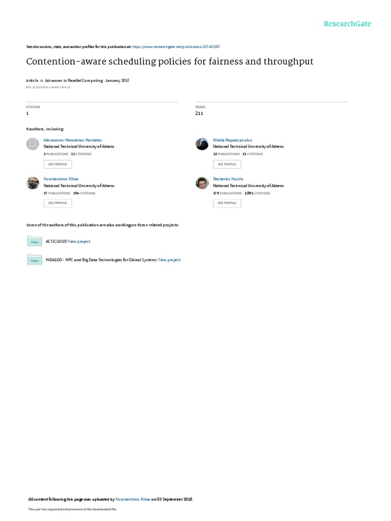 Contention-Aware Scheduling Policies For Fairness and Throughput | PDF ...