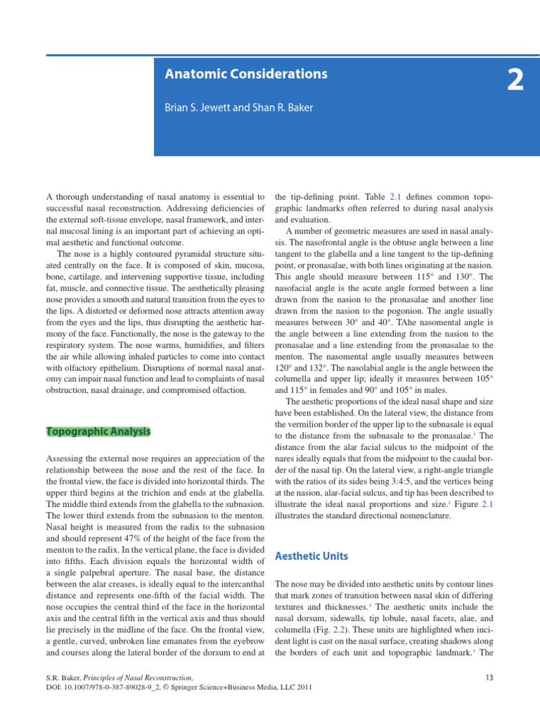 Anatomic Considerations: Brian S. Jewett and Shan R. Baker | PDF ...