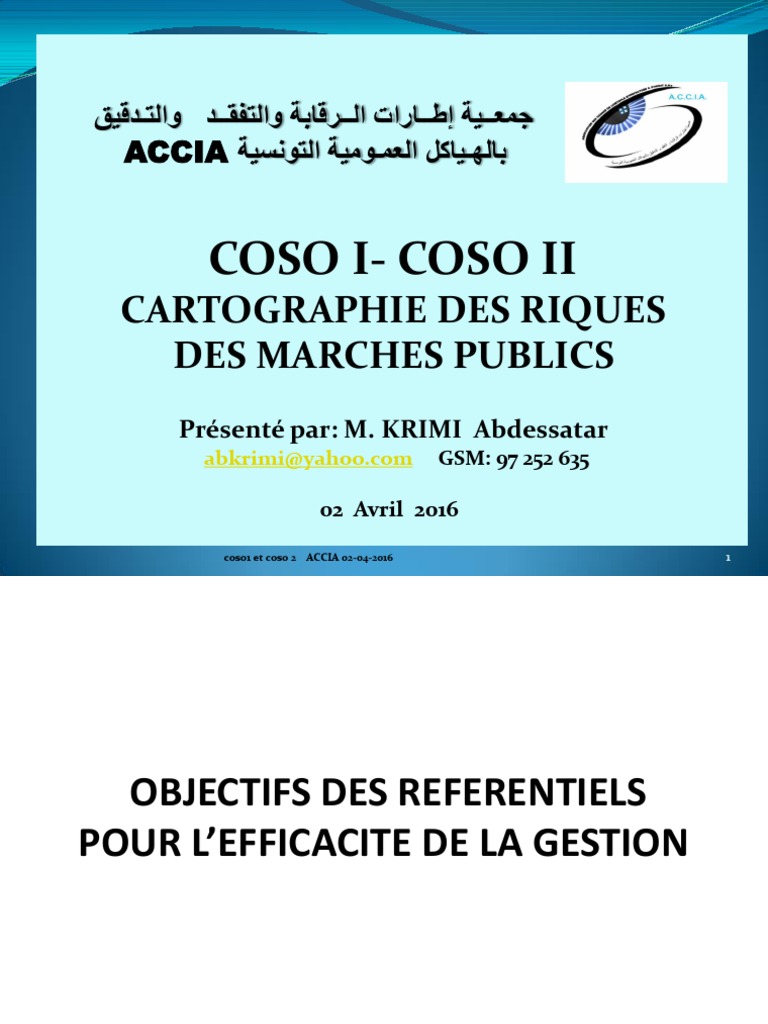 Cartographie des risques COSO I et II | PDF | Contrôle interne | Risque