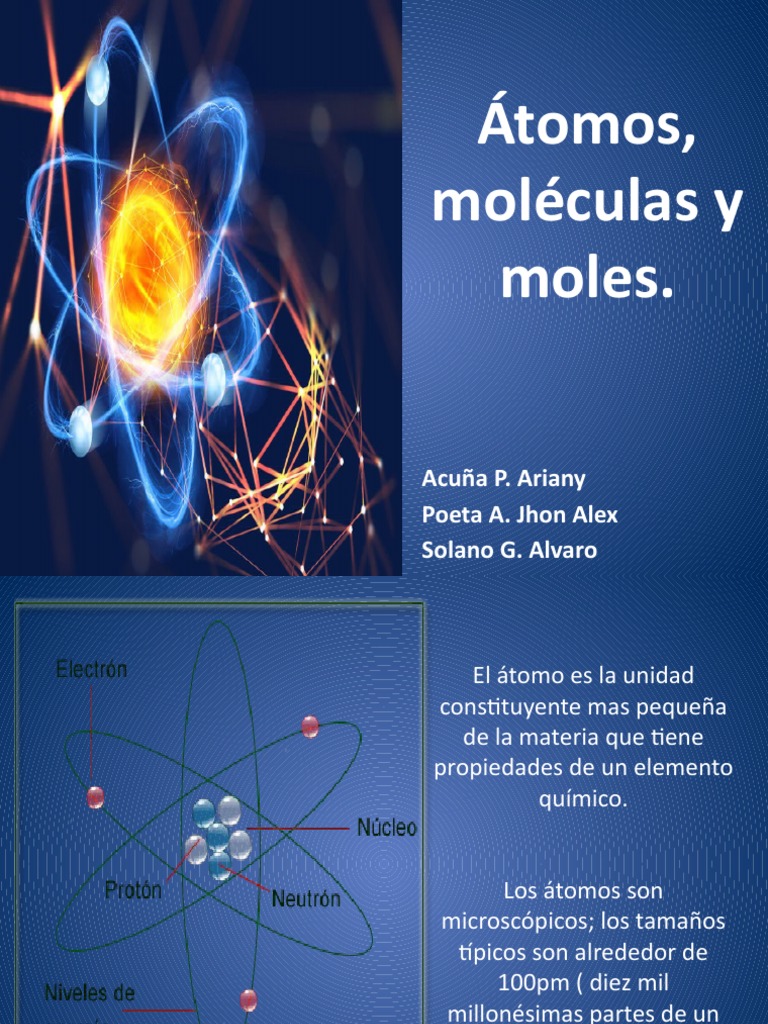 Átomos, Moléculas y Moles | PDF | Mole (Unidad) | Átomos