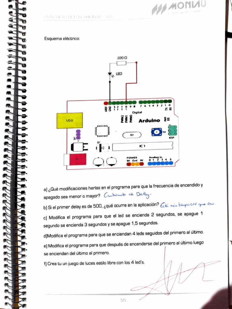 Prácticas Arduino en Libro y Proyecto 1 y 2 | PDF | Encendiendo