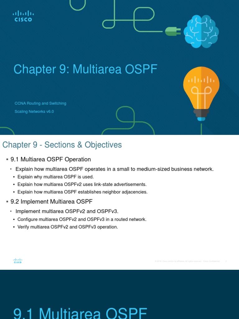 Chapter 9: Multiarea OSPF: CCNA Routing and Switching Scaling Networks v6.0 | PDF | Router ...