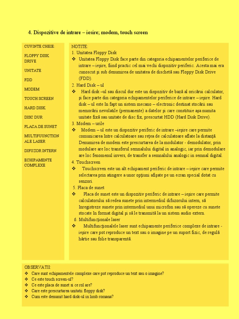 Dispozitive de Intrare-Iesire | PDF