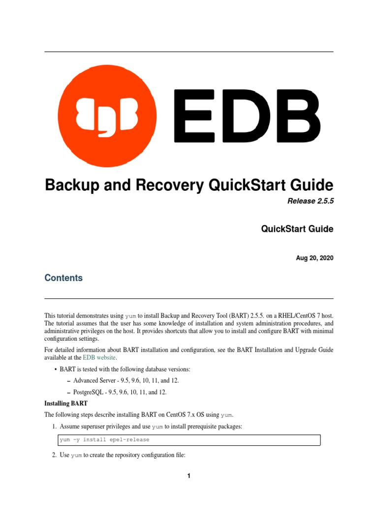 Quick Installation and Configuration Guide for Backup and Recovery Tool ...