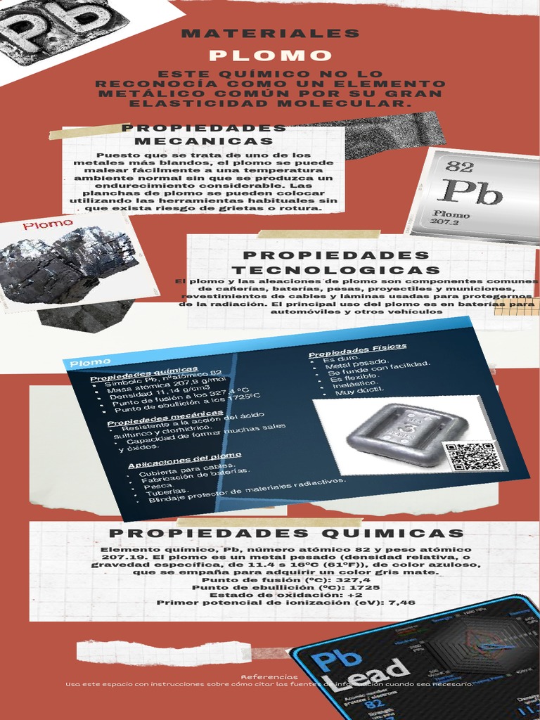 Propiedades y Usos del Plomo | PDF | Tecnología