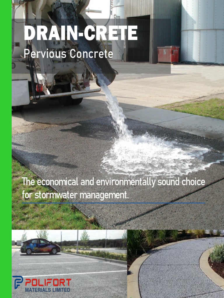 DRAIN-CRETE - Pervious Concrete | PDF | Concrete | Building Engineering