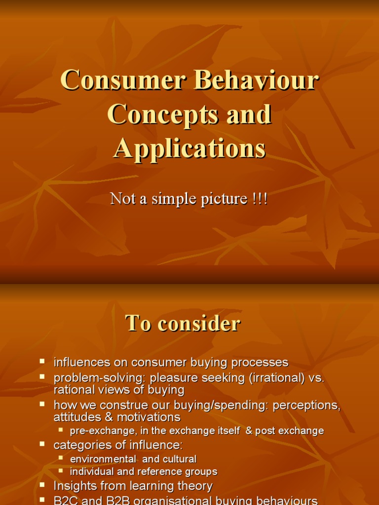 Consumer Behaviour Concepts and Applications | Download Free PDF ...