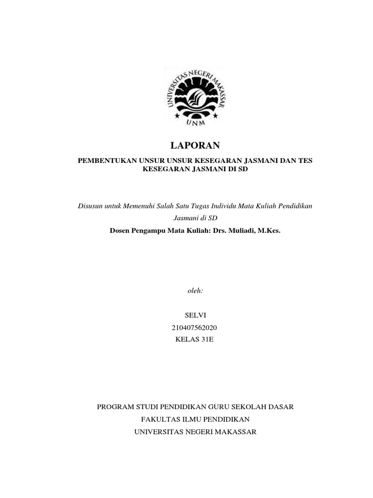 Pembentukan Kesegaran Jasmani di SD | PDF