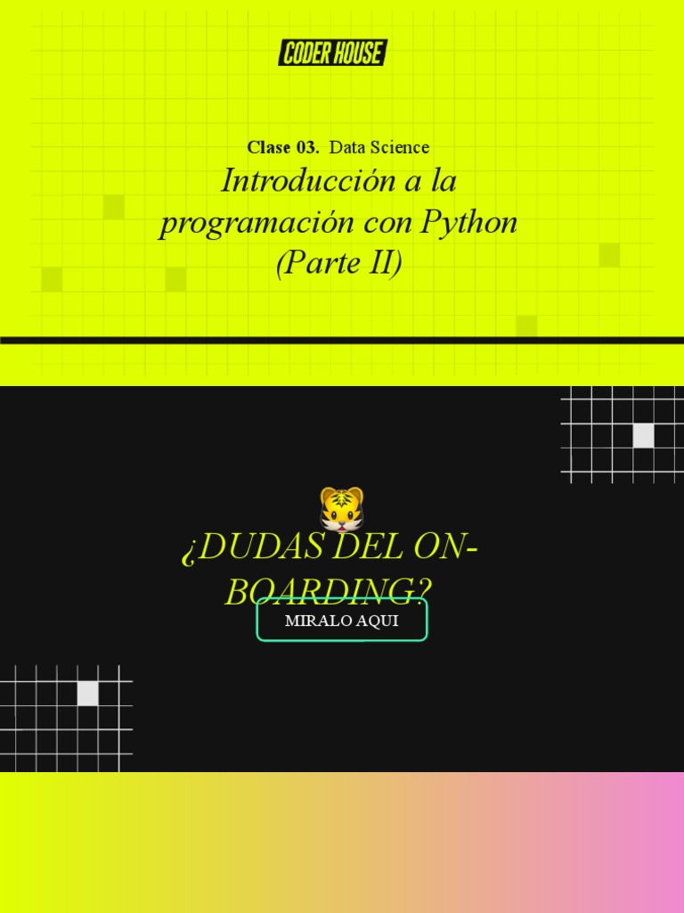 Clase 3 - Introducción A La Programación Python (Parte II) | PDF ...