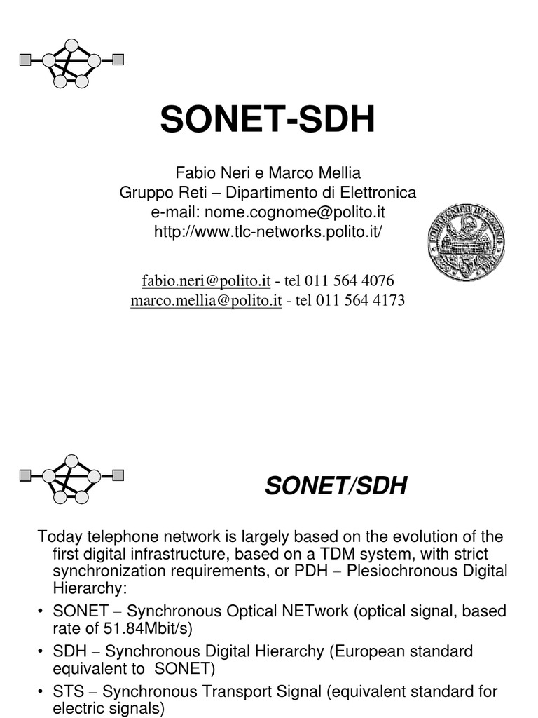 PDH Sonet SDH | PDF