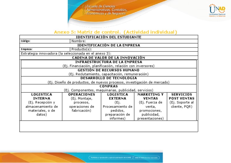 Anexo 5. Matriz de Control | PDF