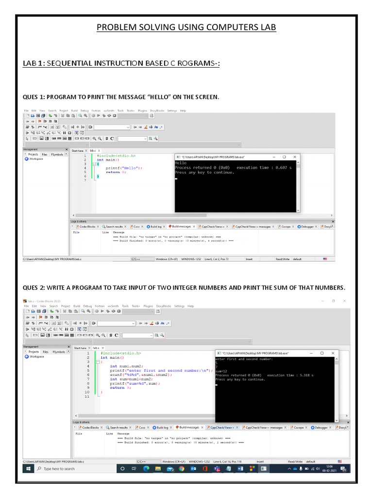 Aryan Arora 209301518 Psuc Lab | PDF | String (Computer Science) | Numbers