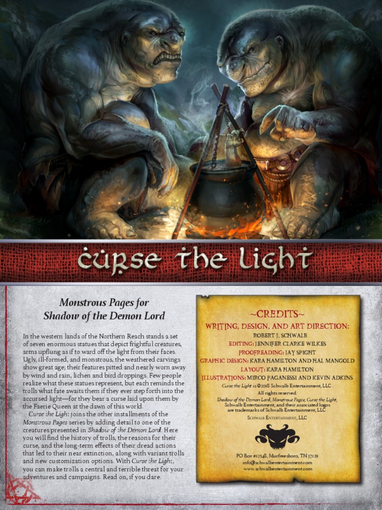 SDL1823 - Monstrous Pages - Curse The Light | PDF | Fairies | Jinn