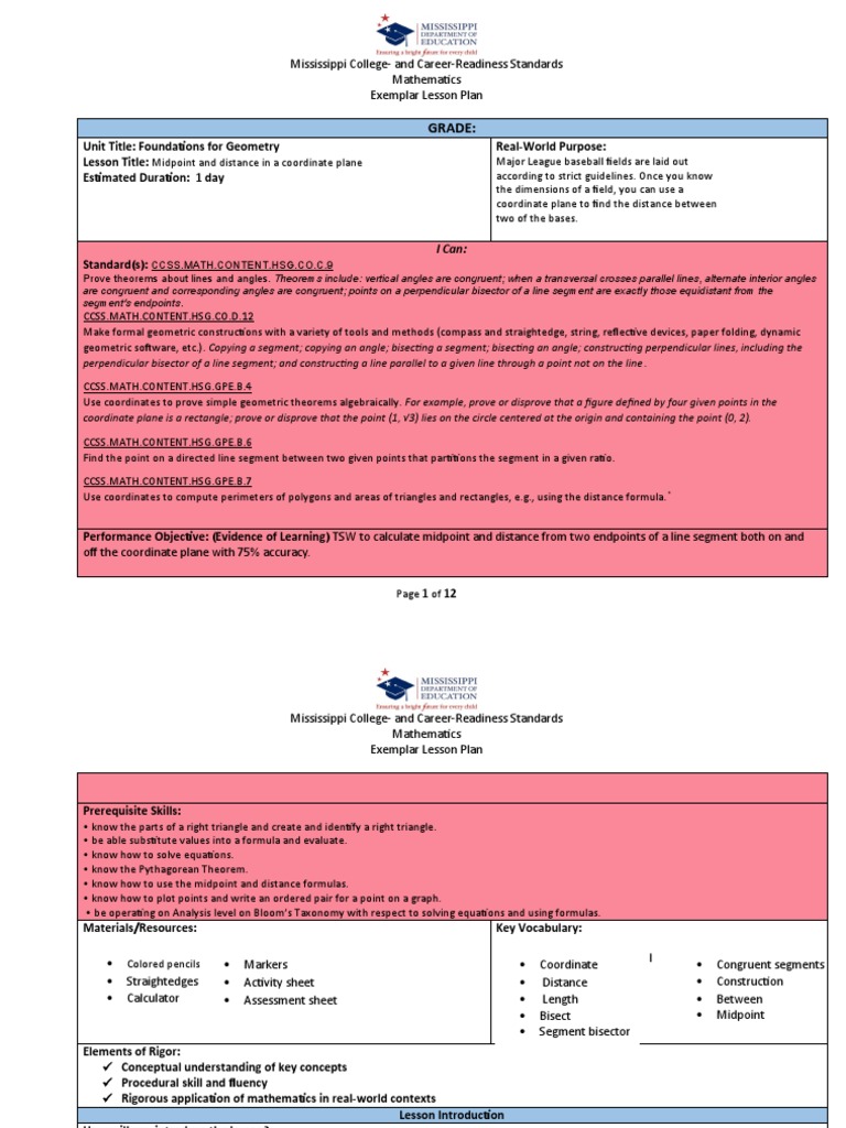 Grade:: Mississippi College-And Career-Readiness Standards Mathematics ...