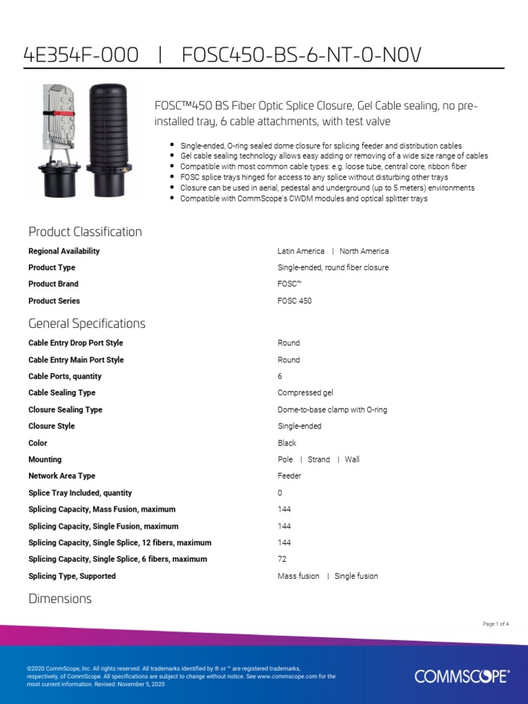 4E354F-000 Product Specifications - COMMSCOPE | Download Free PDF ...