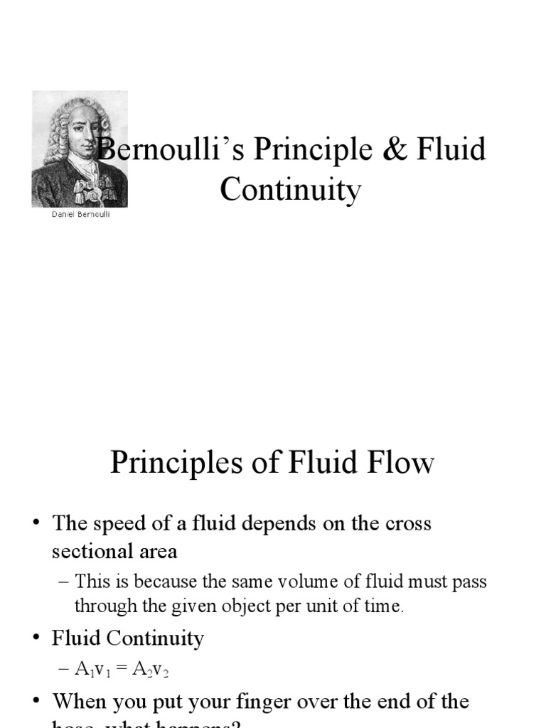 Bernoulli's Principle Explained | PDF | Home & Garden
