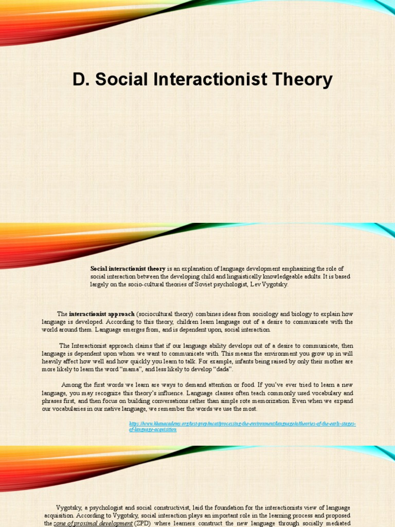 Social Interactionist Theory | PDF | Language Acquisition | Language ...