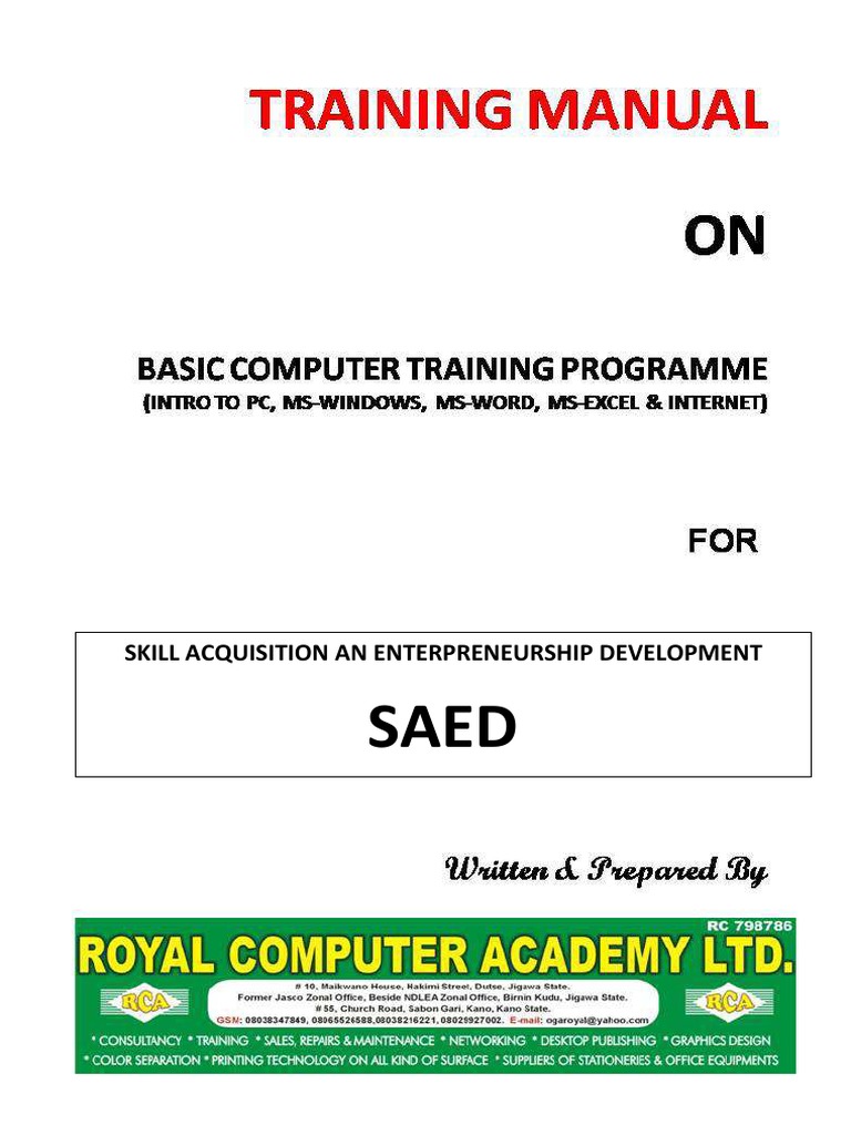 Basic Computer Training | PDF | Computer Data Storage | Operating System