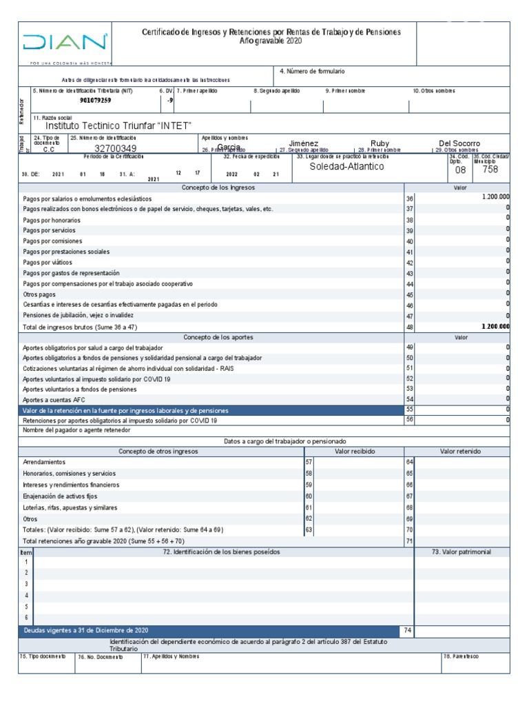 Formulario 220 2021 | PDF | Salario | Impuestos