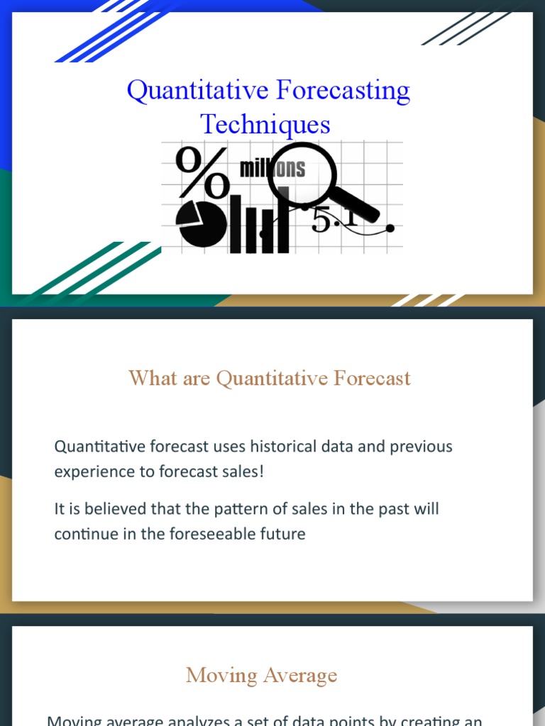 Quantitative Forcasting Techniques. | PDF | Moving Average | Forecasting