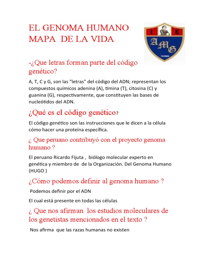 Mapa del Genoma Humano y su Impacto | PDF | Relaciones personales ...