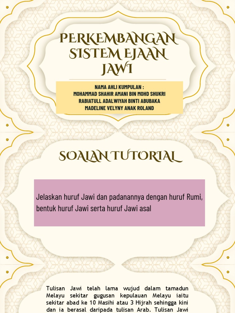 Tutorial M3 (Jawi) BMMB1114 | PDF