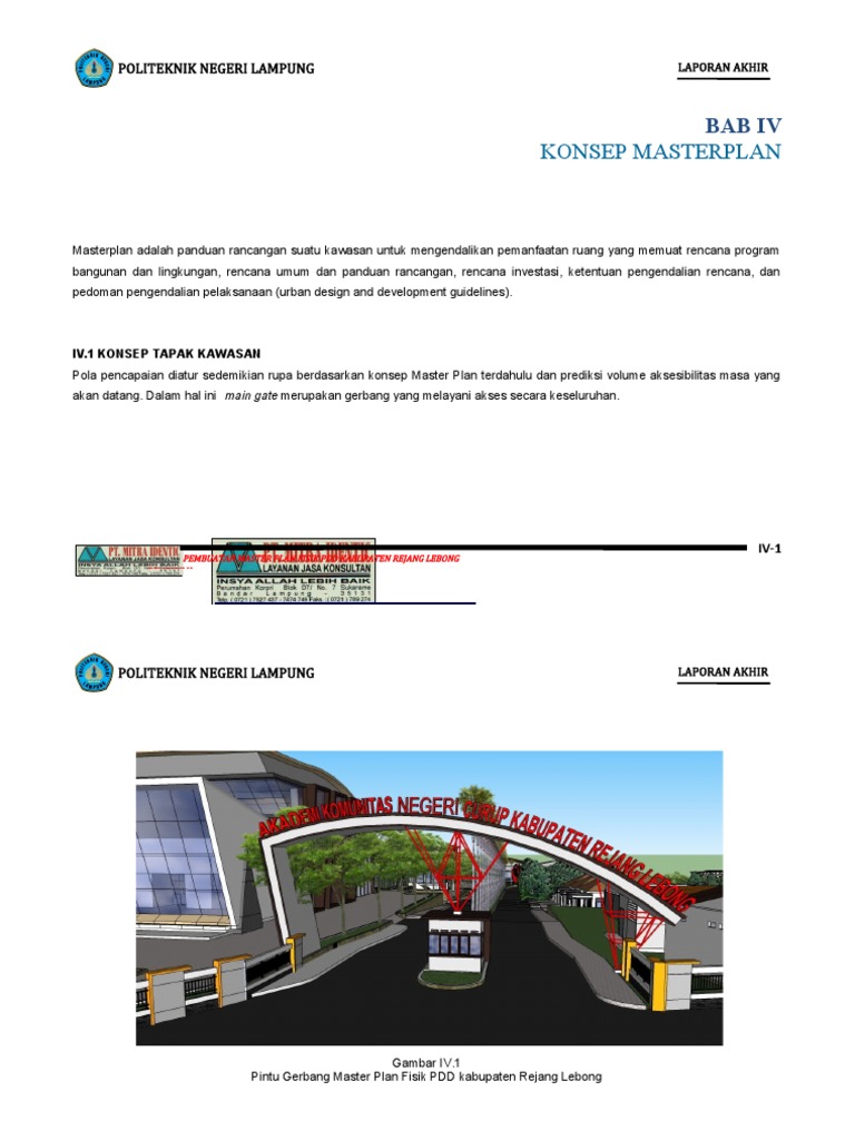 Bab 4. Konsep Masterplan | PDF