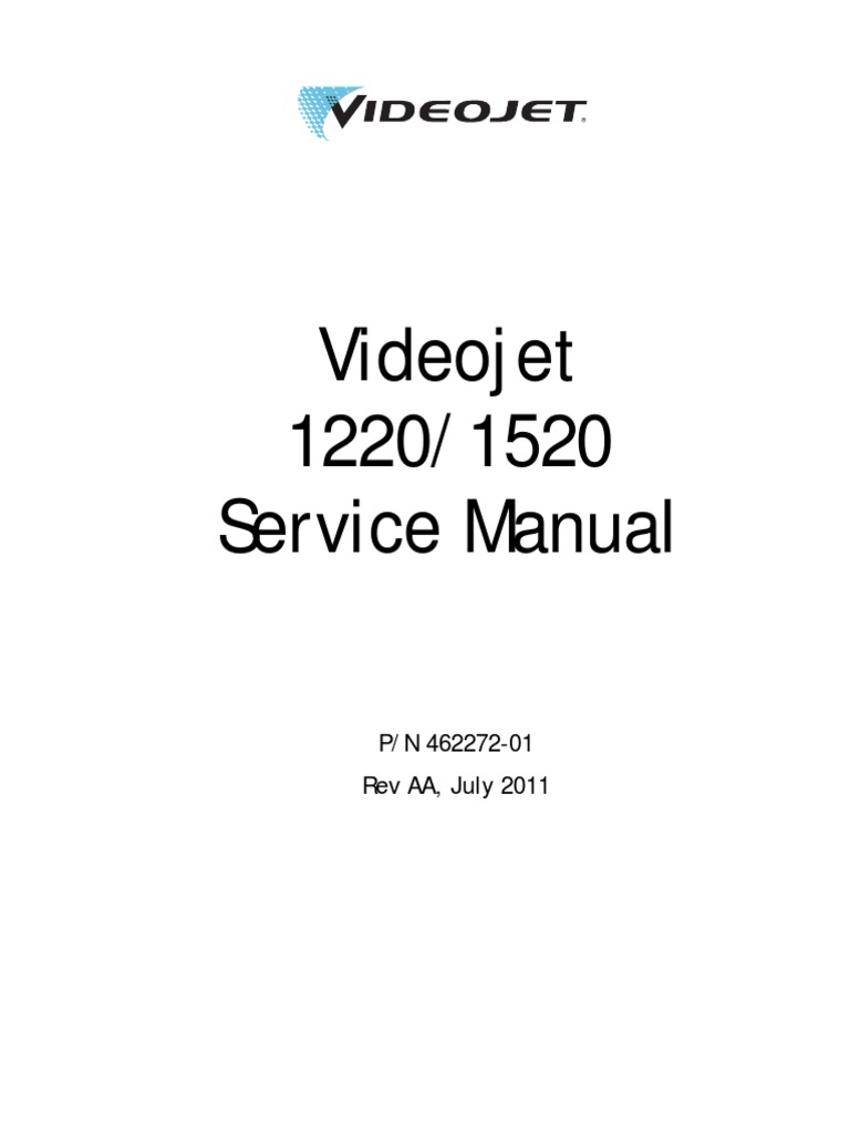 01 Aa Videojet 1220 1520 Service Manual | PDF | Electromagnetic ...