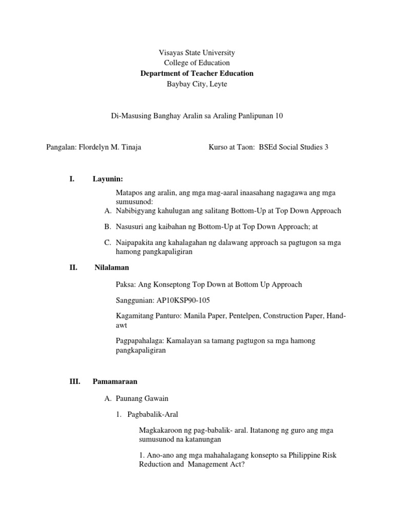 Lesson Plan in Demo Teaching | PDF