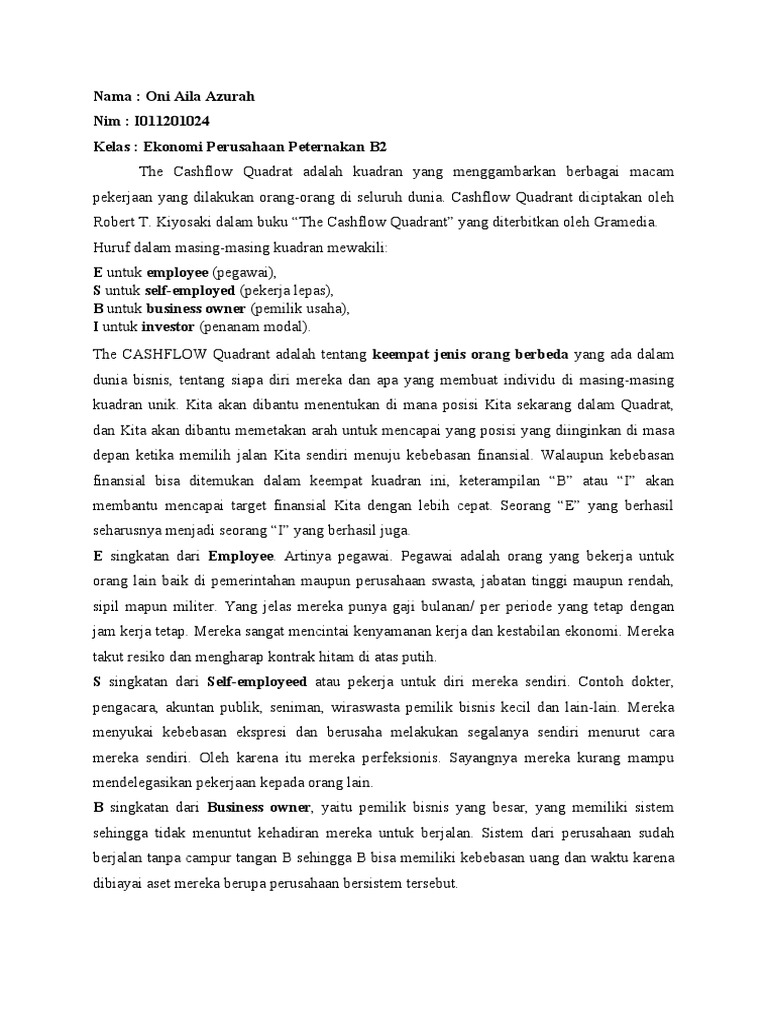 Cash Flow Quadrant | PDF