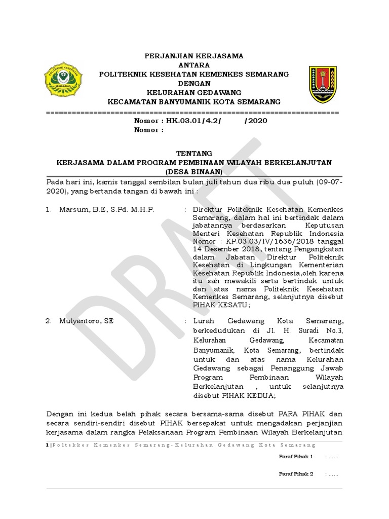 Draft MOU UMKM | PDF