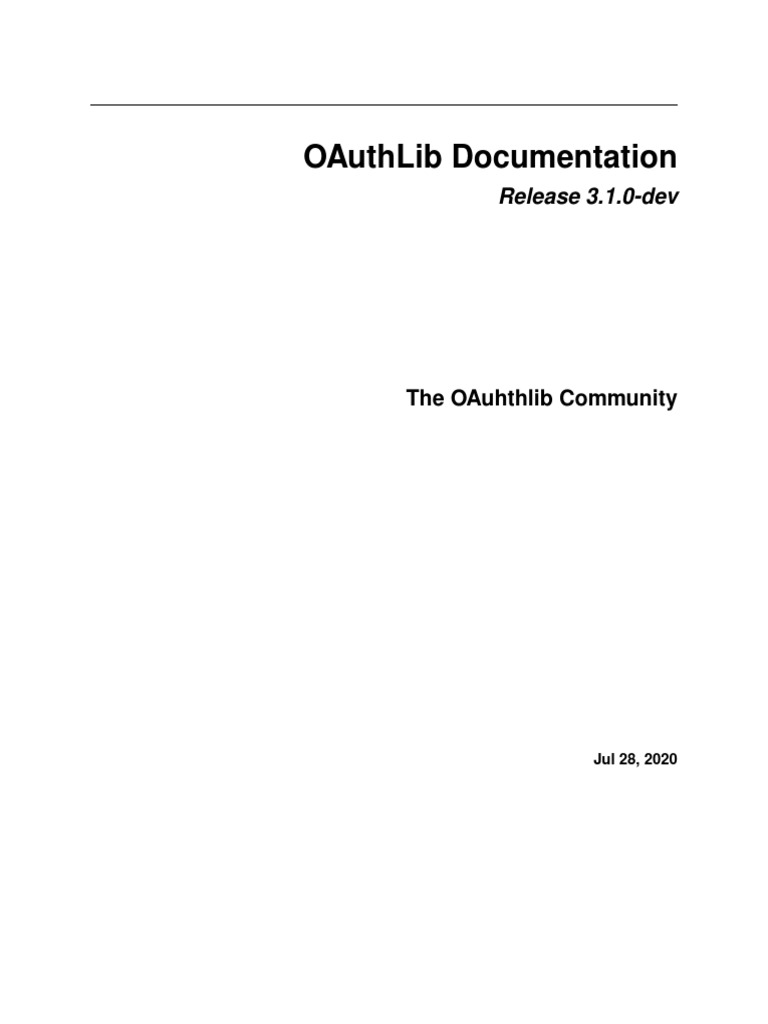 Oauthlib Readthedocs Io en Latest | PDF | Uniform Resource Identifier ...