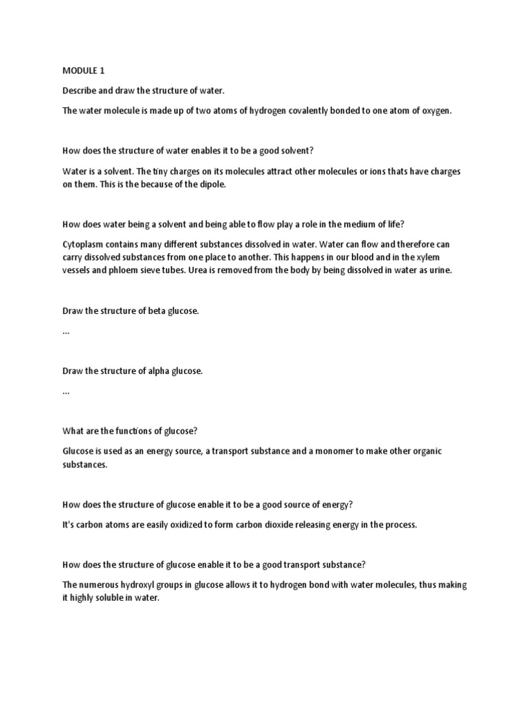 CAPE Biology Unit 1 | PDF