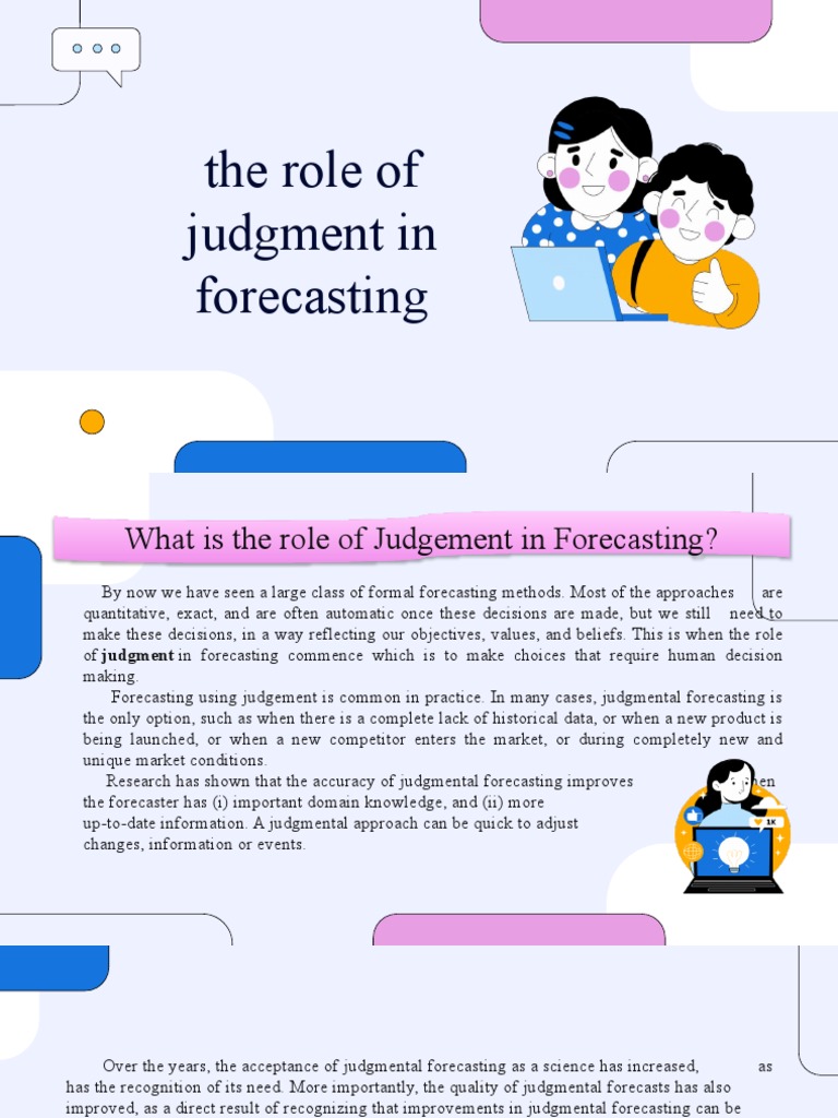 The Role of Judgment in Forecasting | PDF | Forecasting | Psychology